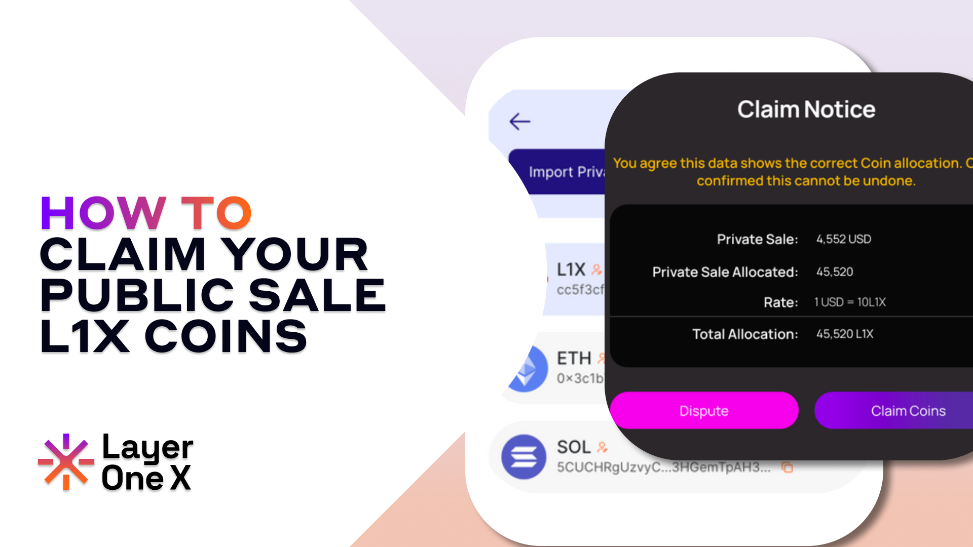 A step-by-step guide to claim your L1X Coins ( Public Sale - Private ...